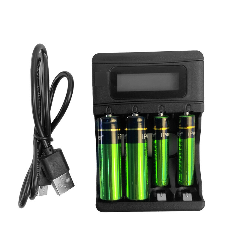 Factory High Quality 4 Slots AA AAA 1.2V LED Charging Nimh Battery Charger